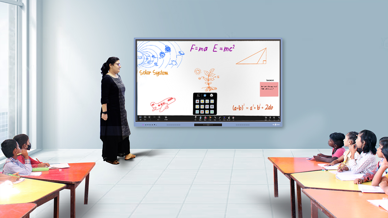 Interactive display touch screen features for classroom
